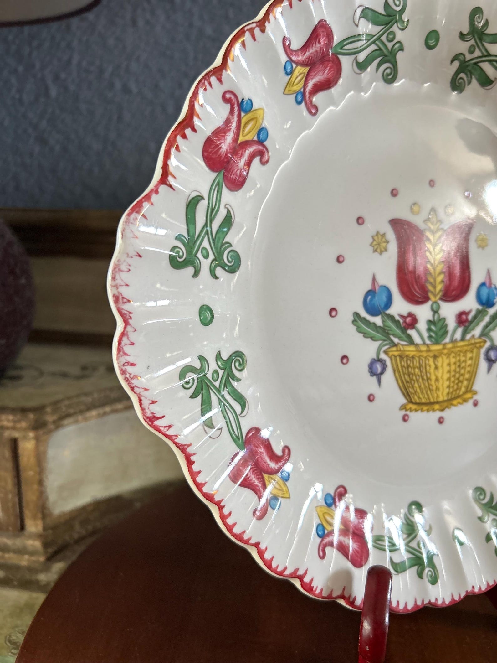Vintage Limoges Tulip Serving Platter, Old Dutch Ceramic Decor (11x10 ...
