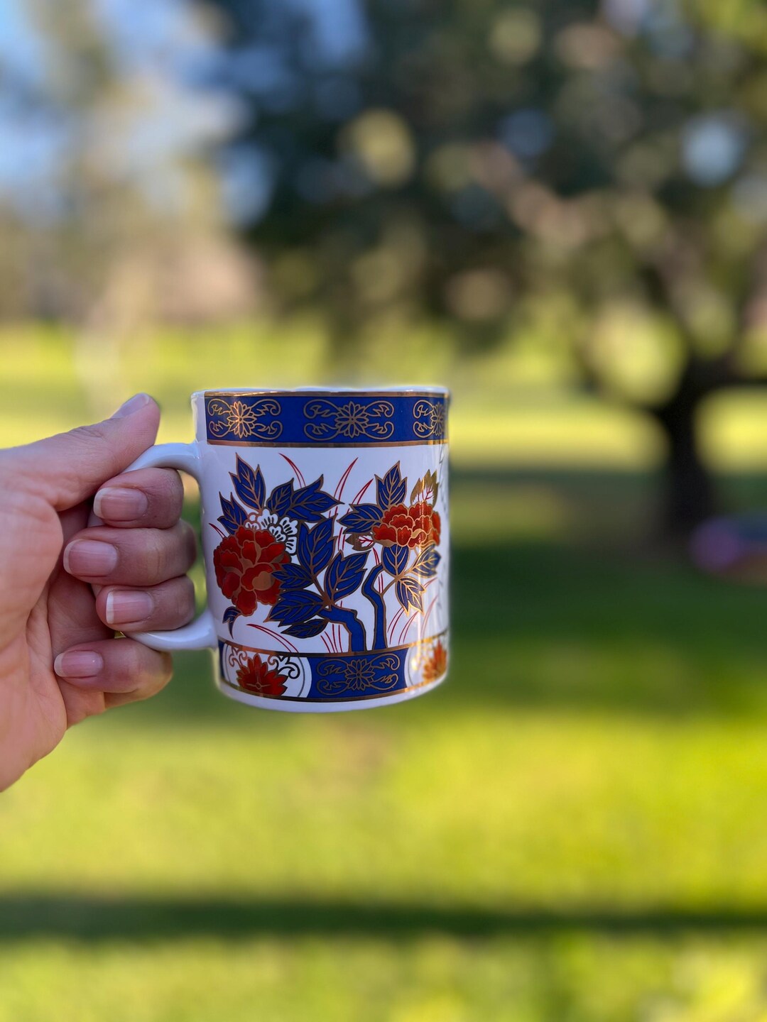 Vintage Imari-style Japan Ceramic Mug 3.875" Height X 3.25" Wide 8oz - Etsy