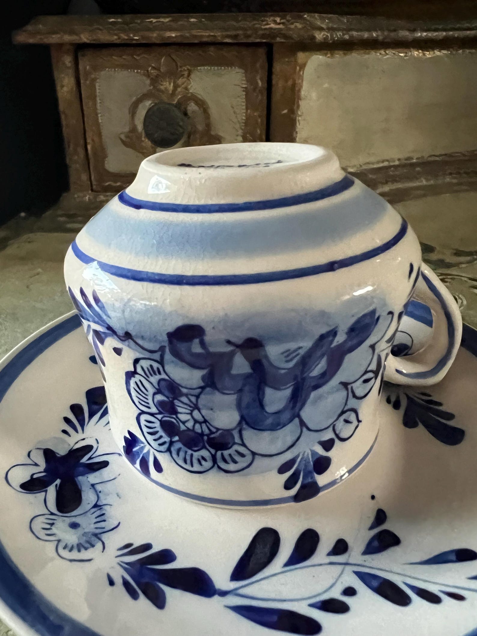Vintage Delft Blue Espresso Cup and Saucer, Hand-painted Holland - Etsy