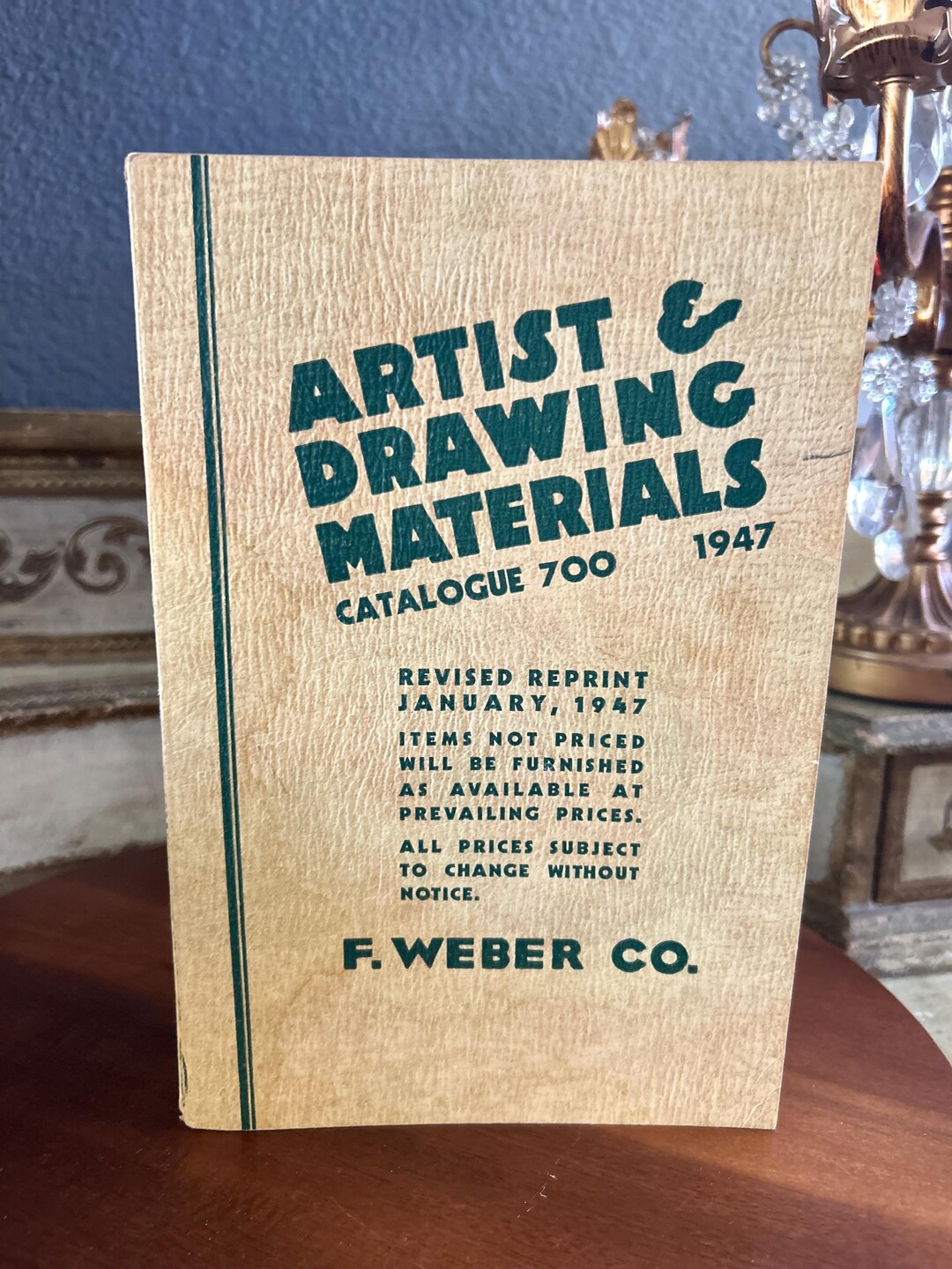 Vintage 1947 F. Weber Co. Artist Drawing Materials Catalogue - Etsy