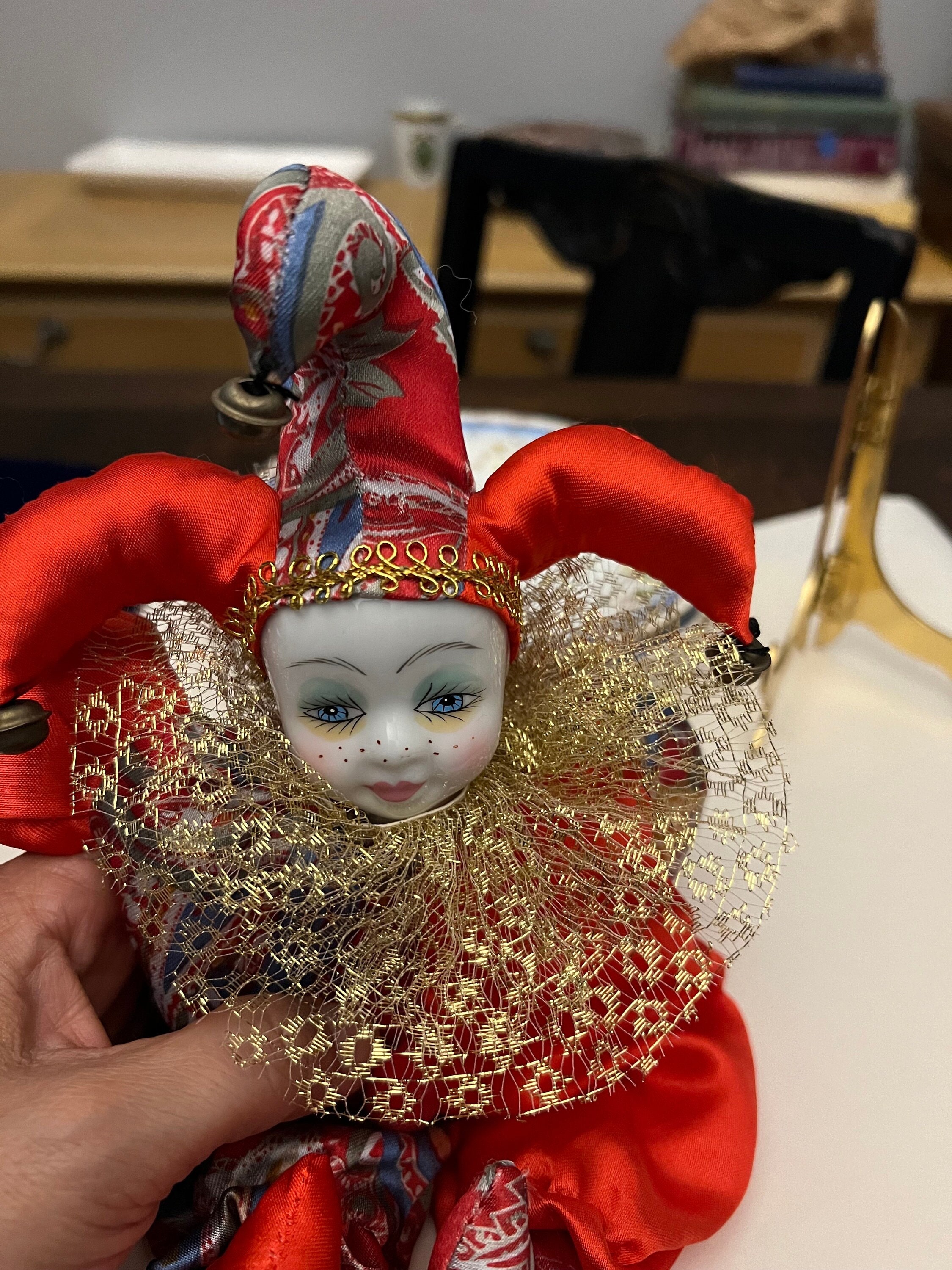 Vintage Jester Collectible Porcelain Doll. Clown Doll. Excellent ...