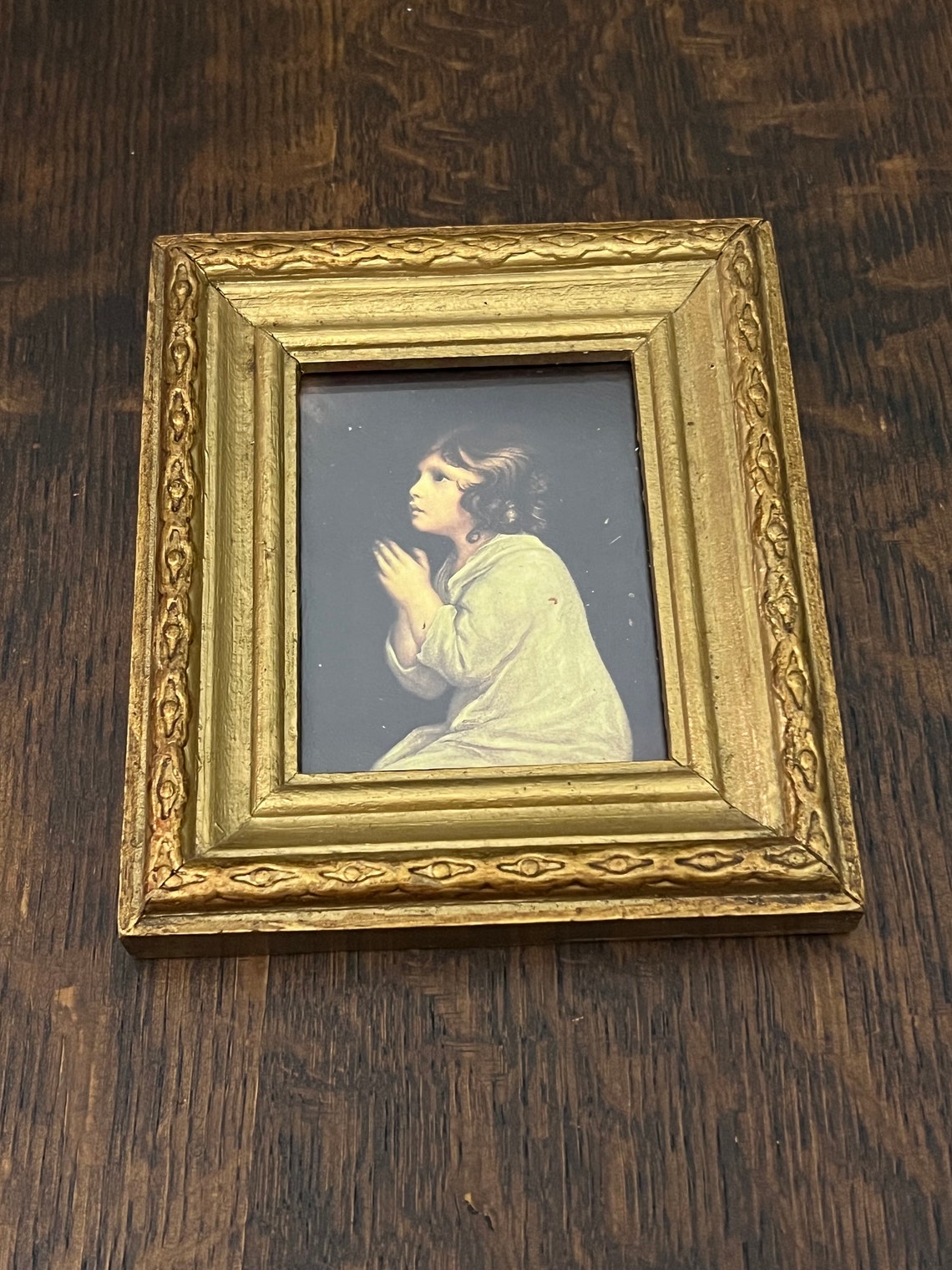 Vintage Infant Samuel Art, 1960s Wood Frame, Made in Italy (5.75x5 Inch ...