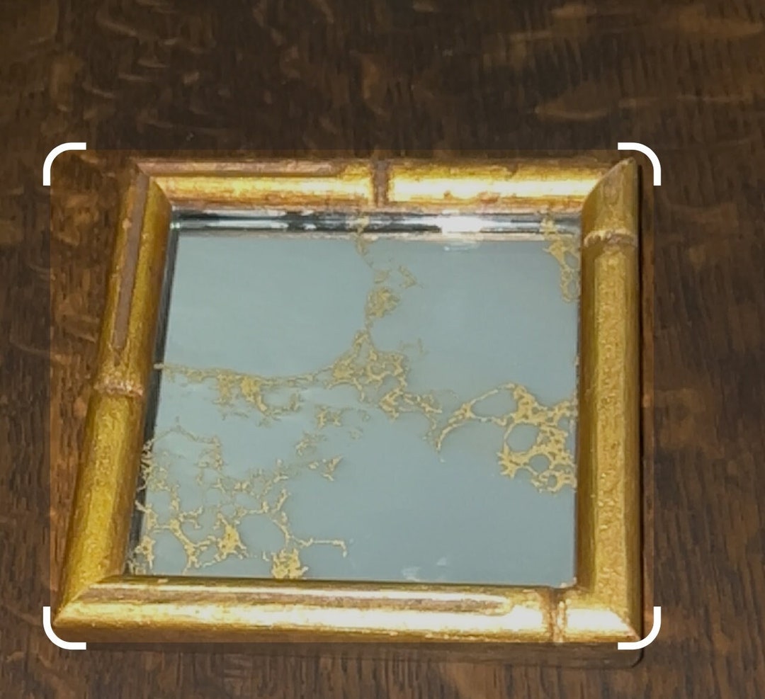 Small Gilt Vintage Mirror. 4x4. Made in Long Island.the Tramer's ...