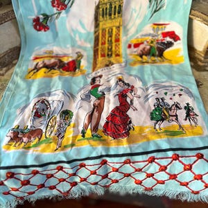 Vintage From the 50's. Seville, Spain Scarf. Souvenir De Espana. 54 ...