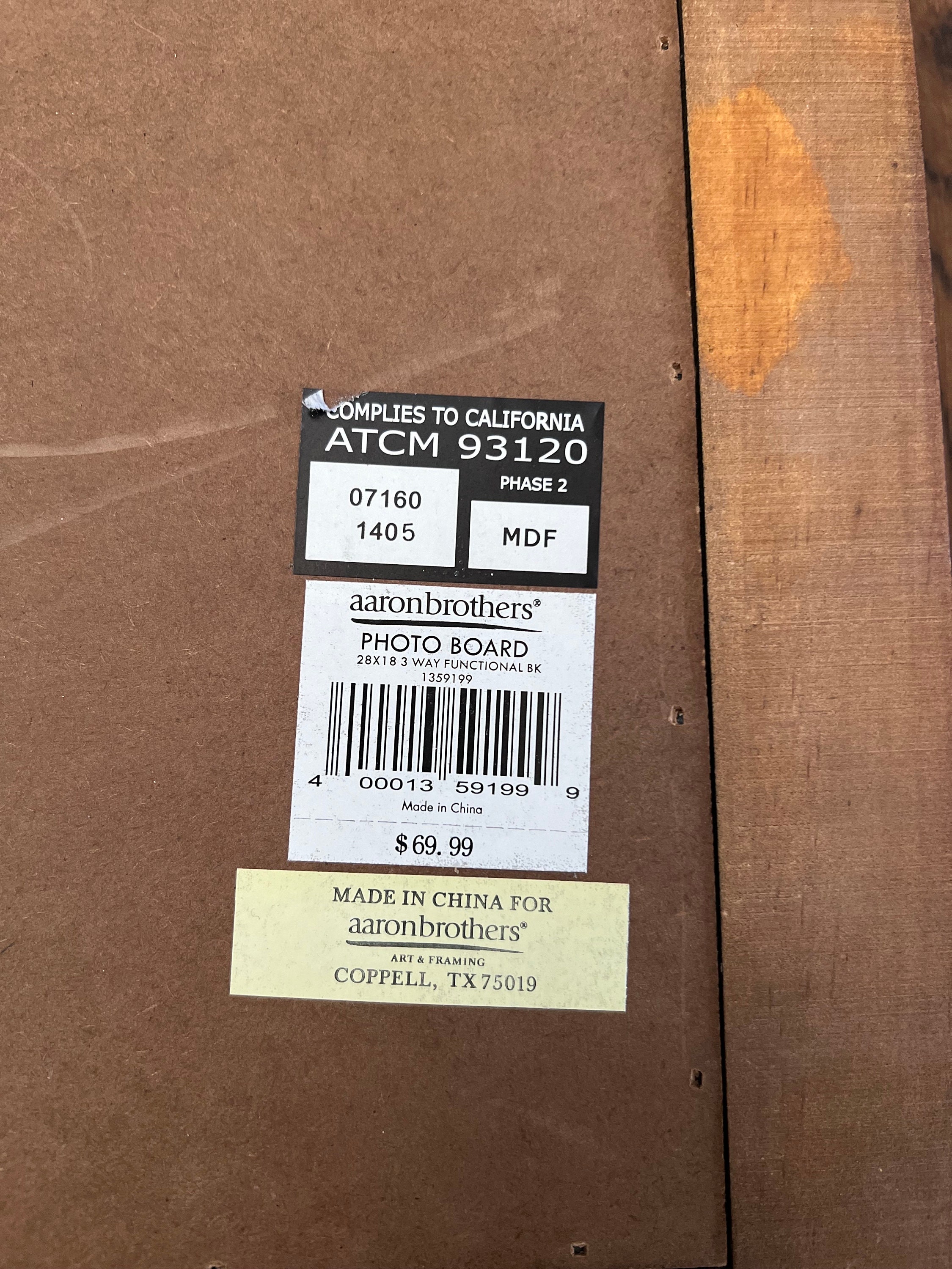 Vintage Aaron Brothers Photo Board Frame. Real Wood and Metal. 28x19 ...