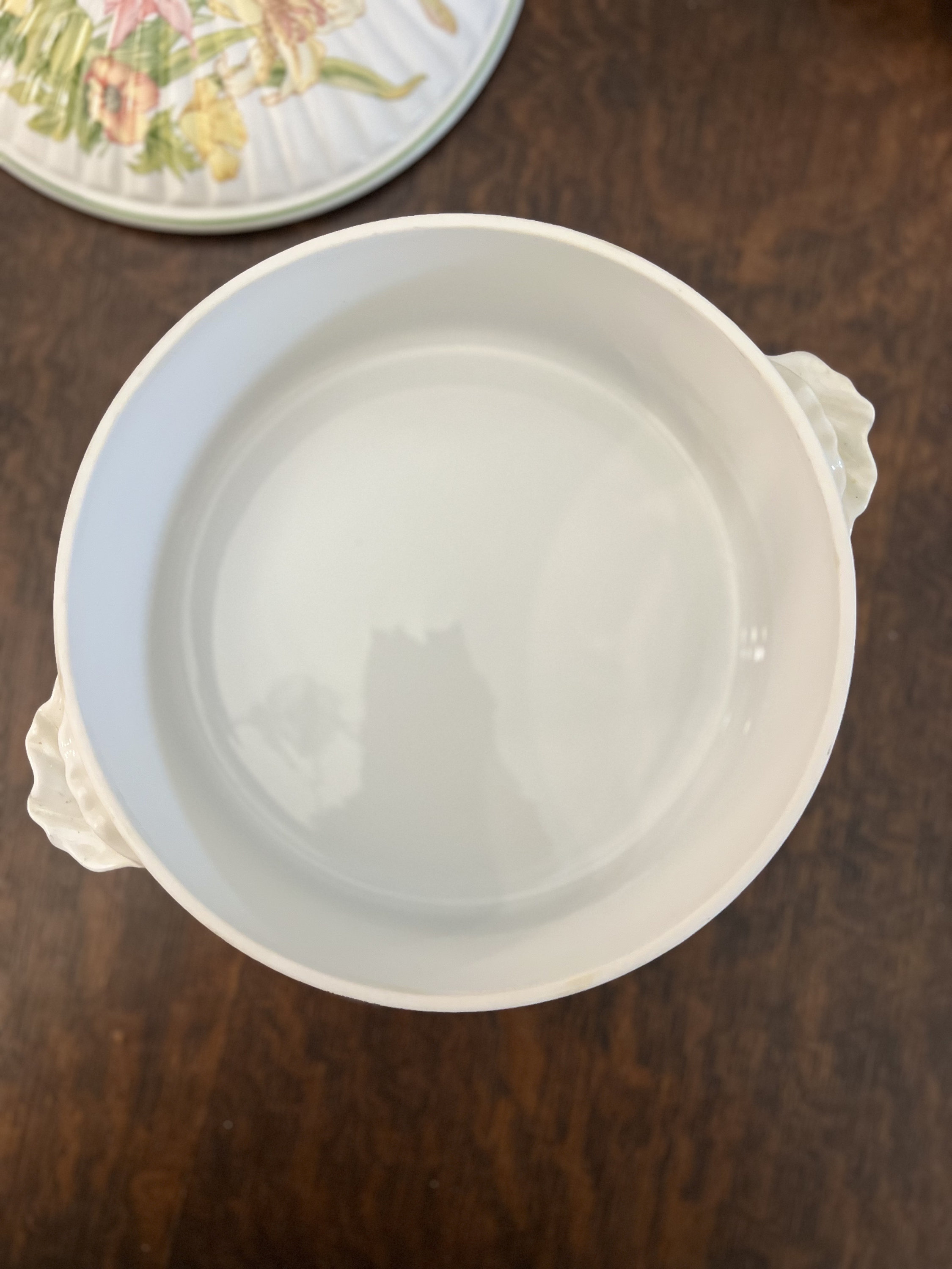 Vintage Shafford Jade Lily Porcelain Covered Casserole. New. 8 Wide 3 ...