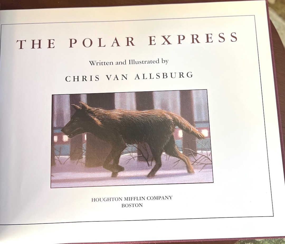 The Polar Express" by Chris Van Allsburg Vintage 1985 Edition Hardcover ...