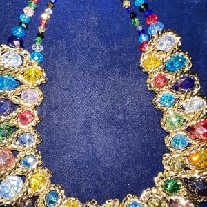 Bright Colorful Bead Necklace . - Etsy