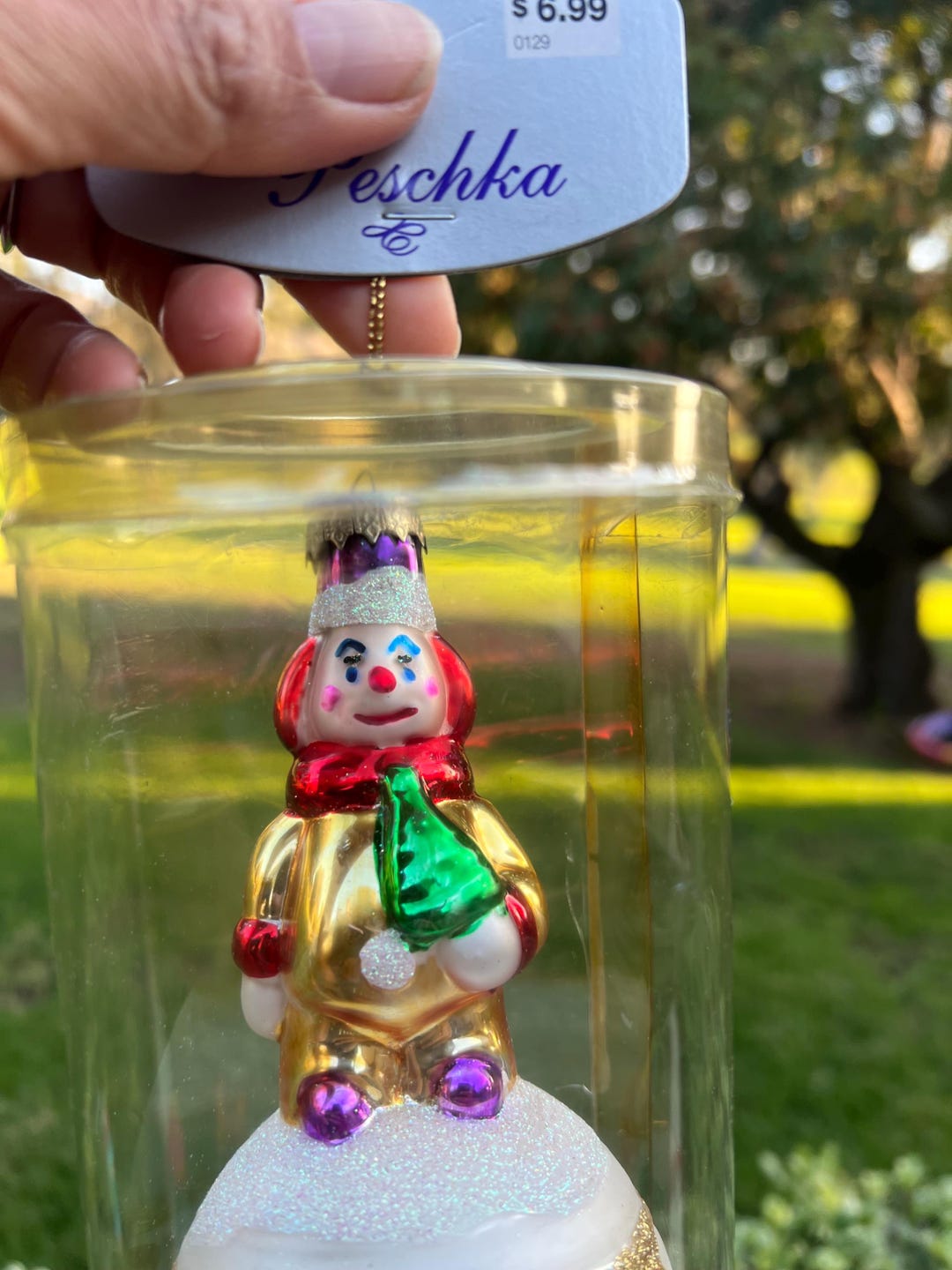 Old World Glass by Peschka Glass Clown Ornament 6x3" - Etsy