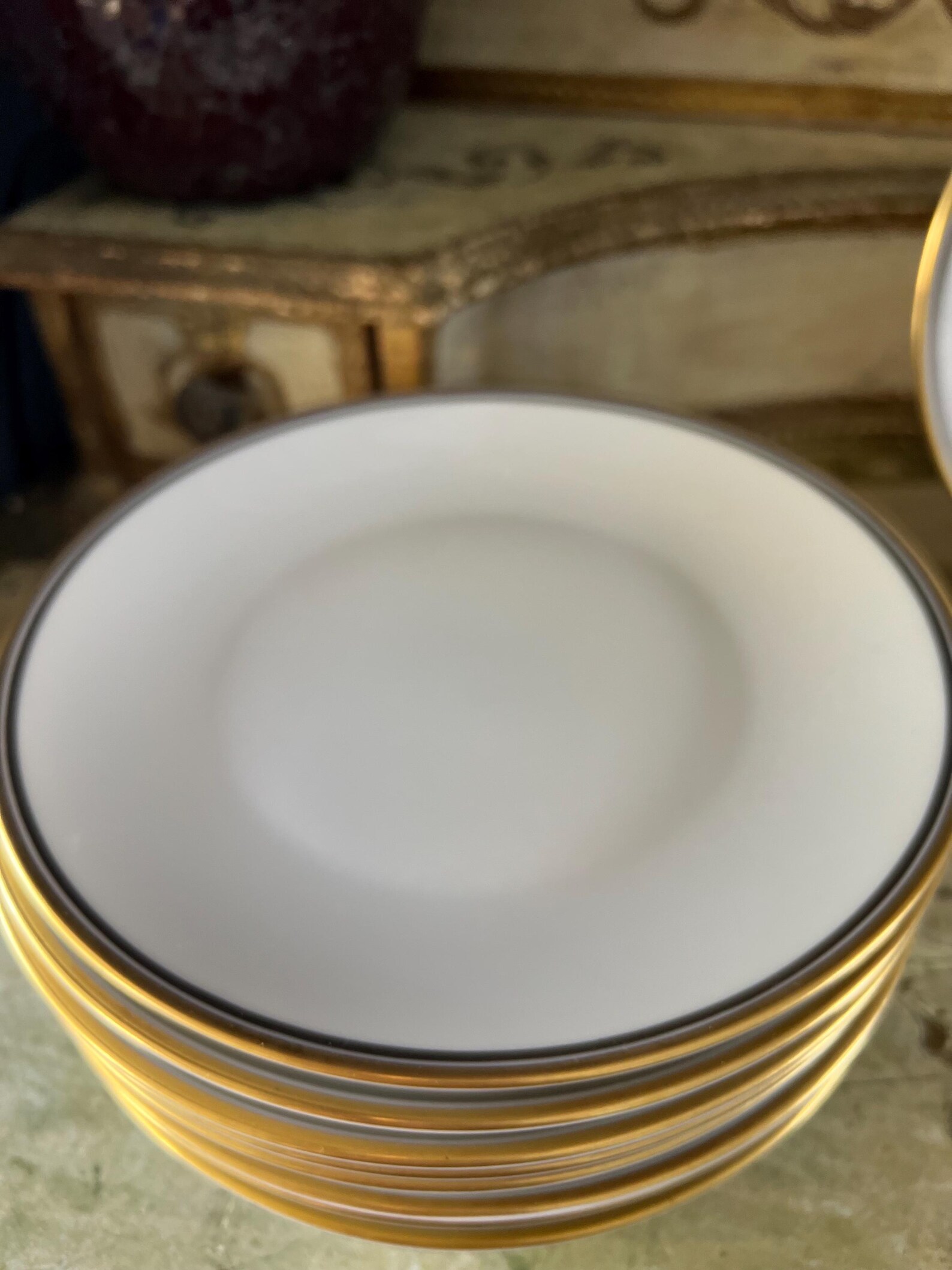 Midcentury Rosenthal Continental Gala Grey Gold and Silver Trim Dinner ...