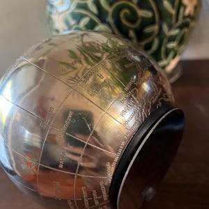 Modern Retro Z Gallerie Titan Clock, World Map Globe Shape. Functional ...