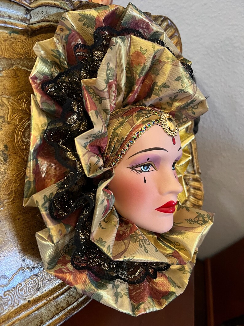 Vintage Hand-painted Ceramic Mask, Taiwan Collectible Art - Etsy