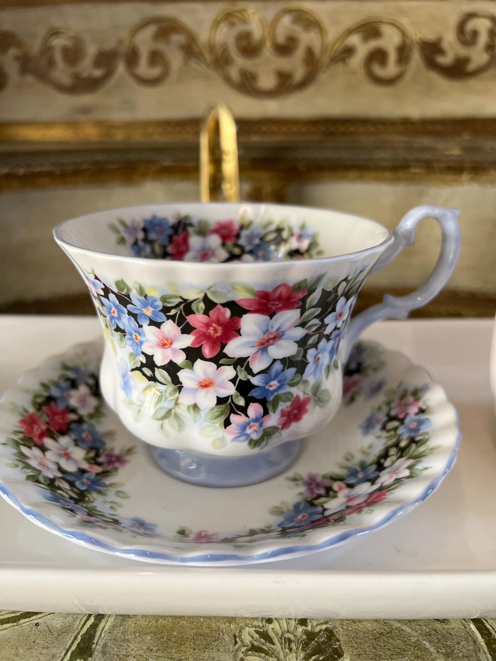 Vintage Royal Albert Bone China Teacup and Saucer, Fragrant Series ...