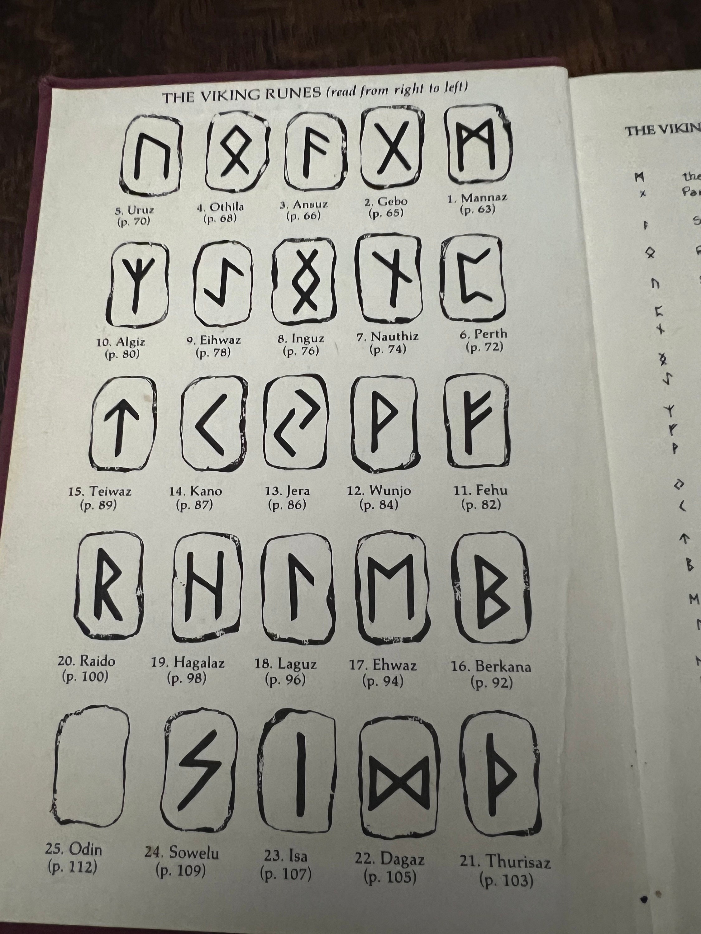 Viking Runes Ancient Oracle.1982 Edition Hard Cover 7x5 Inches ...