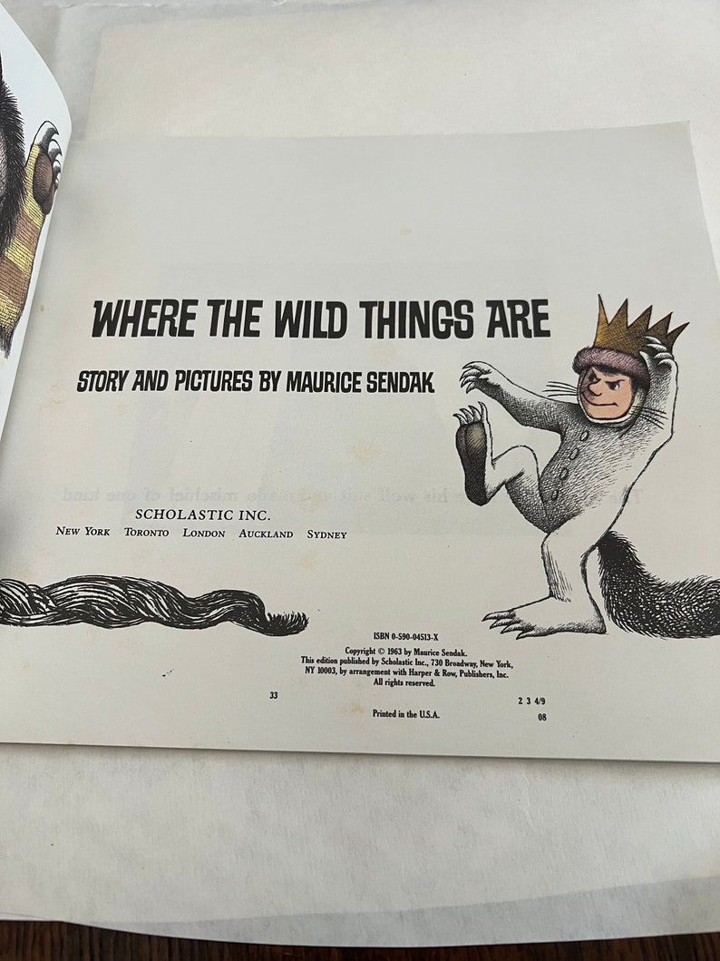Vintage Scholastic 1989 Cassette Tape and Book, Where the Wild Thing ...