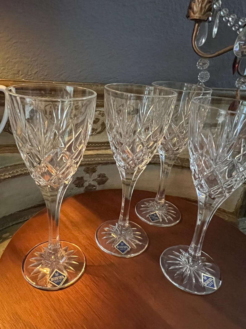 Jihlavske Sklarny Bohemian Crystal Wine Glasses. Made in Czech Republic ...
