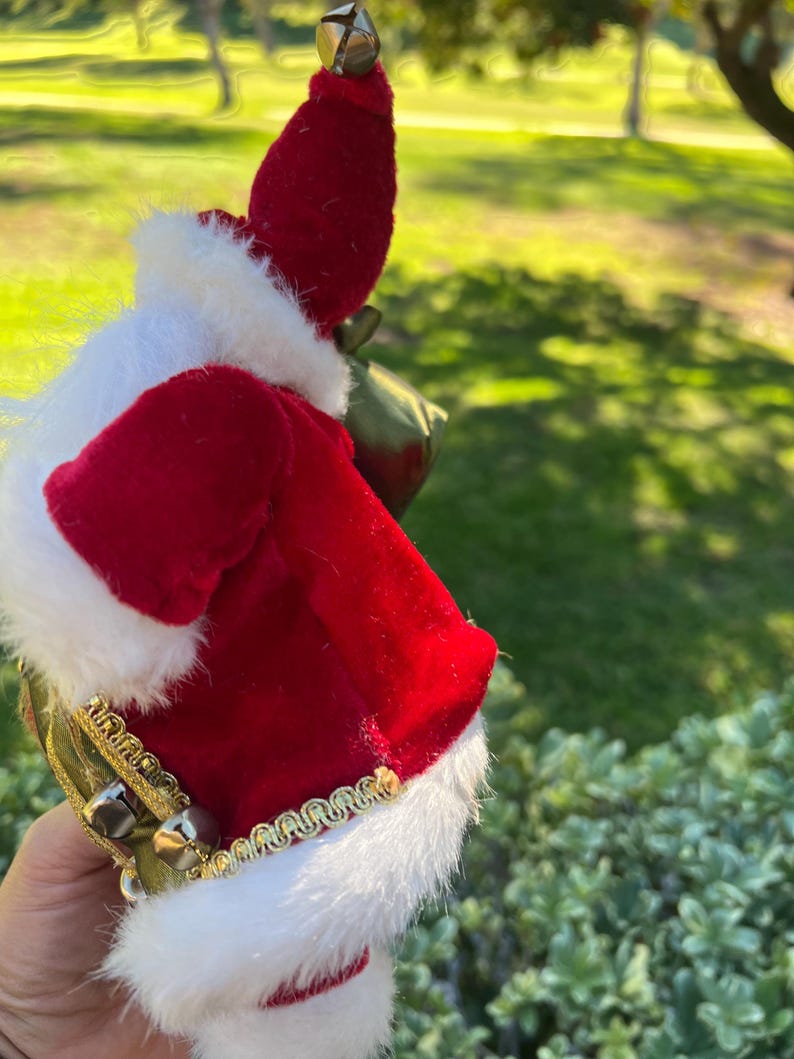 Vintage Porcelain Santa Claus Figurine, Fabric Christmas Decor - Etsy
