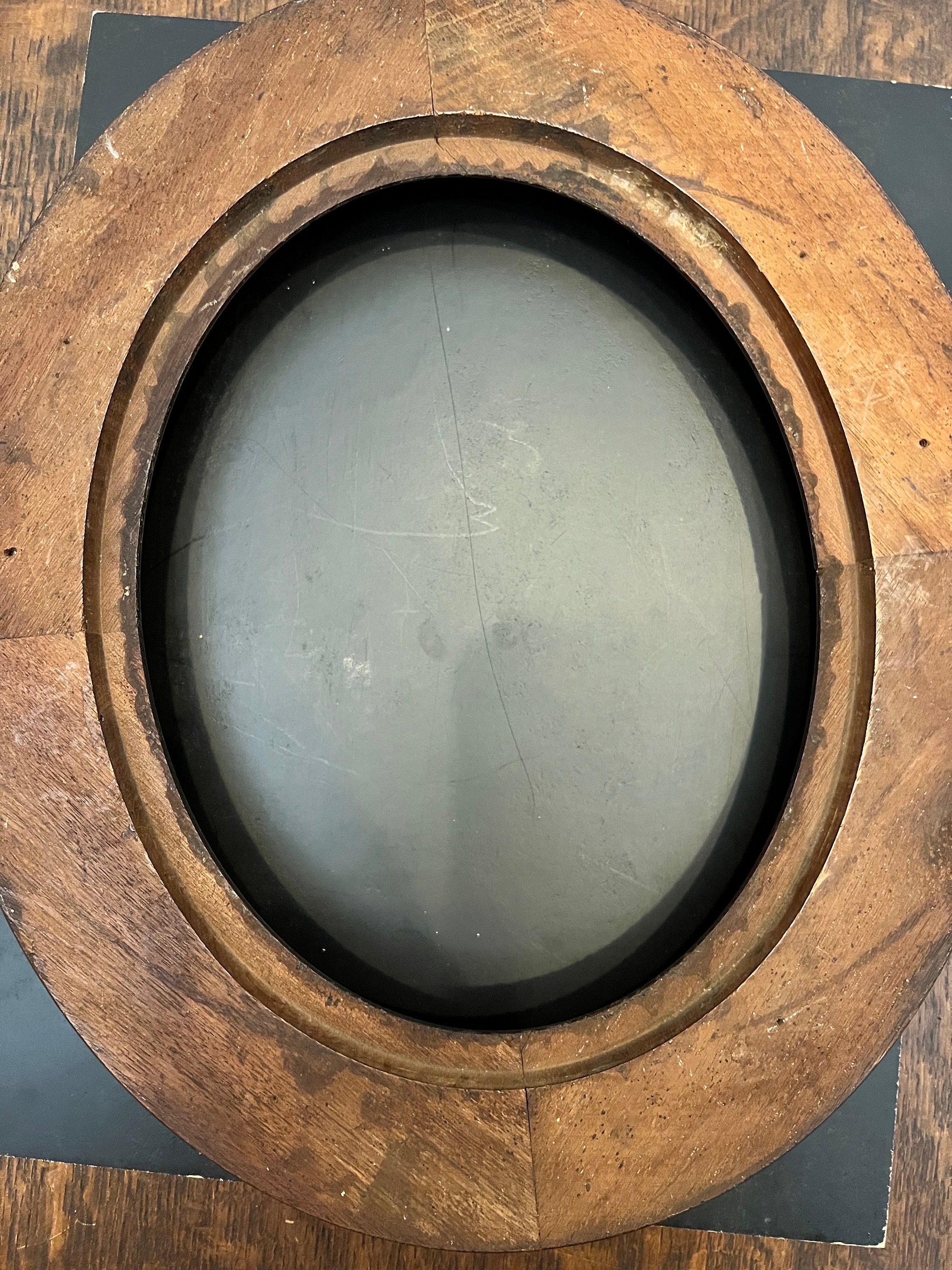 Authentic Antique, Oval Wood Frame. Hand Crafted in Spain. 2 Sizes ... Authentic Antique, Oval Wood Frame. Hand Crafted in Spain. 2 Sizes ...