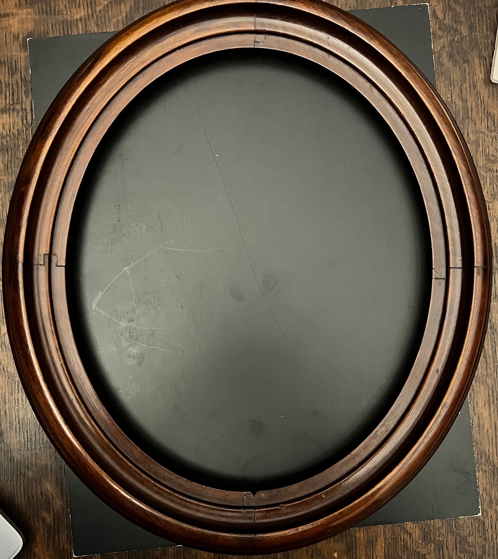 Authentic Antique, Oval Wood Frame. Hand Crafted in Spain. 2 Sizes ... Authentic Antique, Oval Wood Frame. Hand Crafted in Spain. 2 Sizes ...