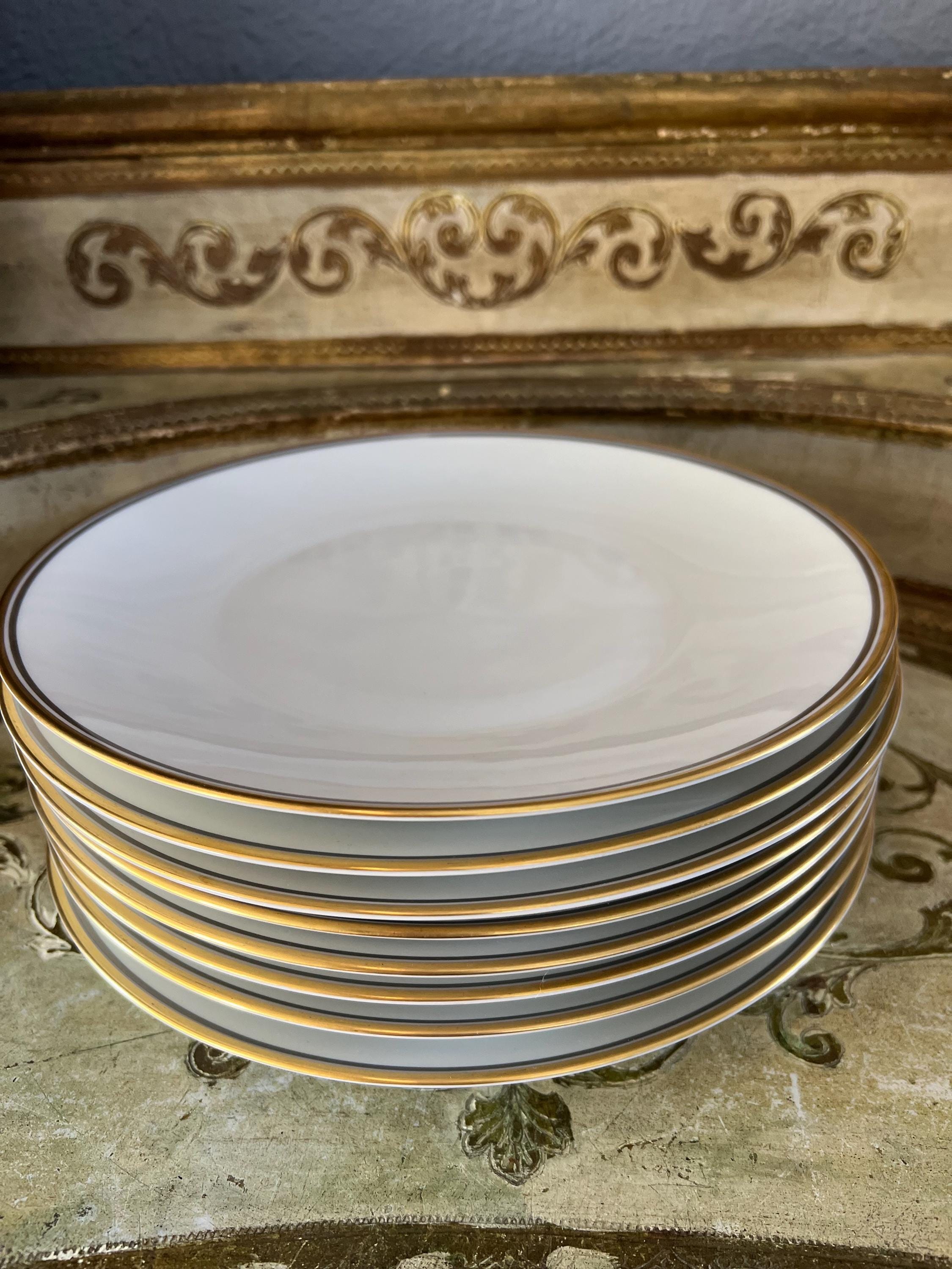 Midcentury Rosenthal Continental Gala Grey Gold and Silver Trim Dinner ...