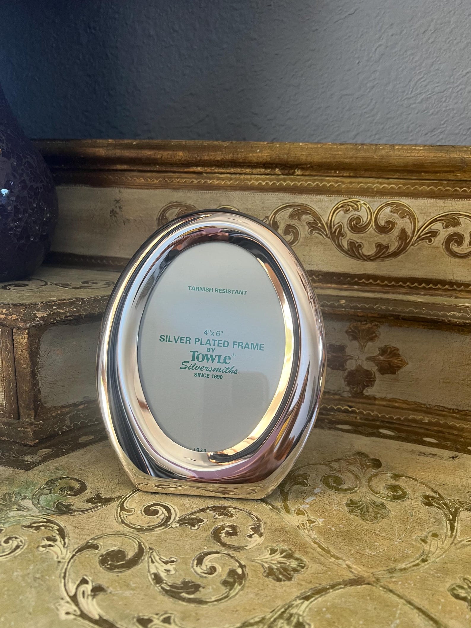 Midcentury Modern Oval Picture Tabletop Frame by Towle Silversmiths 6 ...