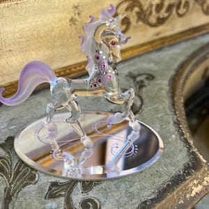 Vintage Glass Baron, Fairytales Glass Unicorn. Prestine Condition. 3 ...