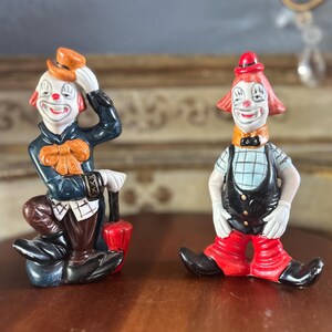 Vintage Nanco Rare Collectible Ceramic Clown Figurines 6.5", Two ...