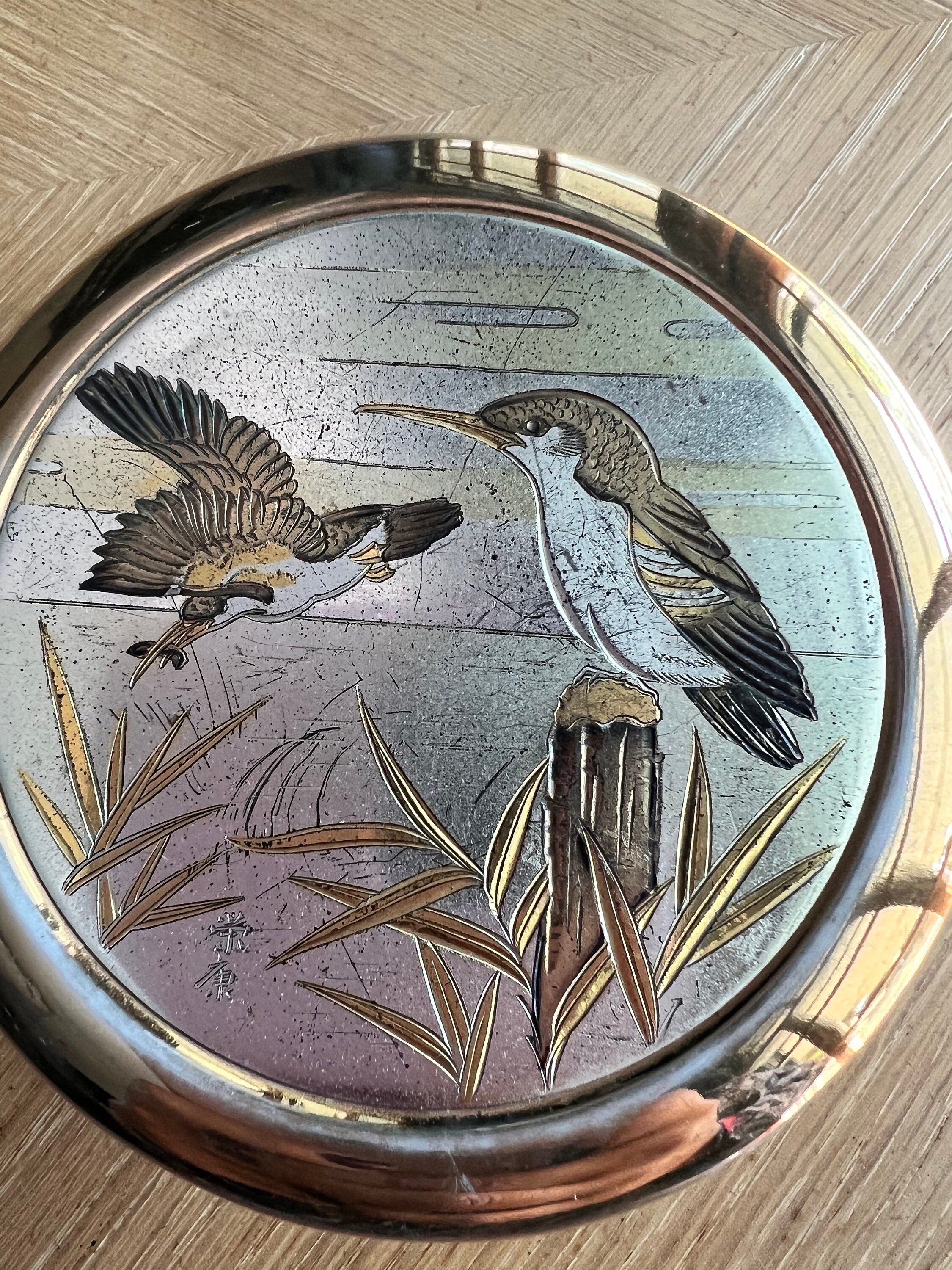 Antique, Trinket.art of Chokin 24K Gold Trim. 3.2 X 2. Inches. - Etsy