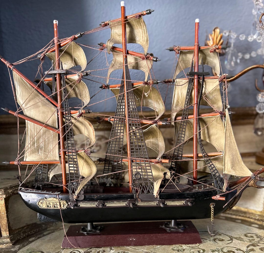 Fragata Española Año 1780 Mid-century Vintage Highly Detailed Ship With ...