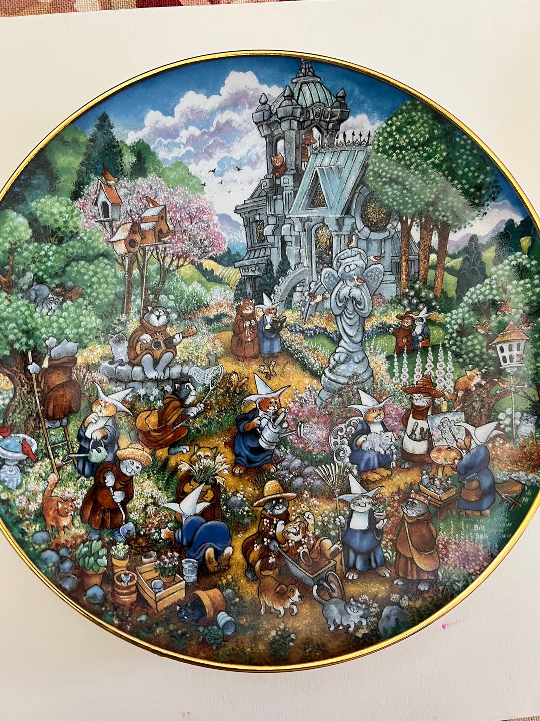 8 Different Themes of the Franklin Mint Heirloom, by Bill Bells Cats ...