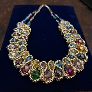 Bright Colorful Bead Necklace . - Etsy