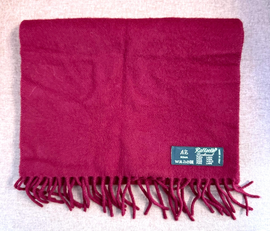 Raffaello Roma Lambswool Red Scarf, Made in Italypure 100% Wool - Etsy