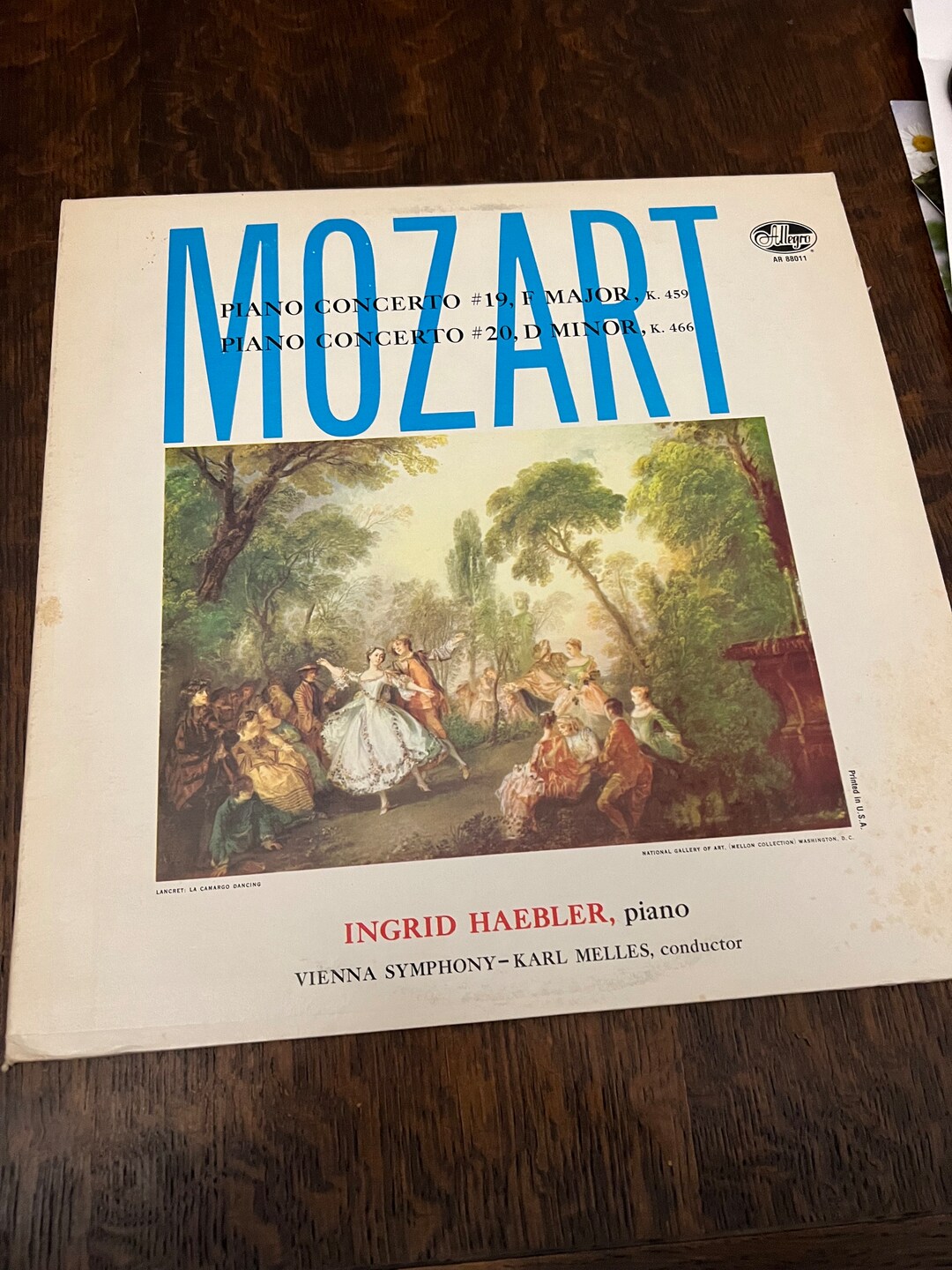 1958 Vinil Record. Mozart Piano Concerto #19 F Major #20 D Minor ...