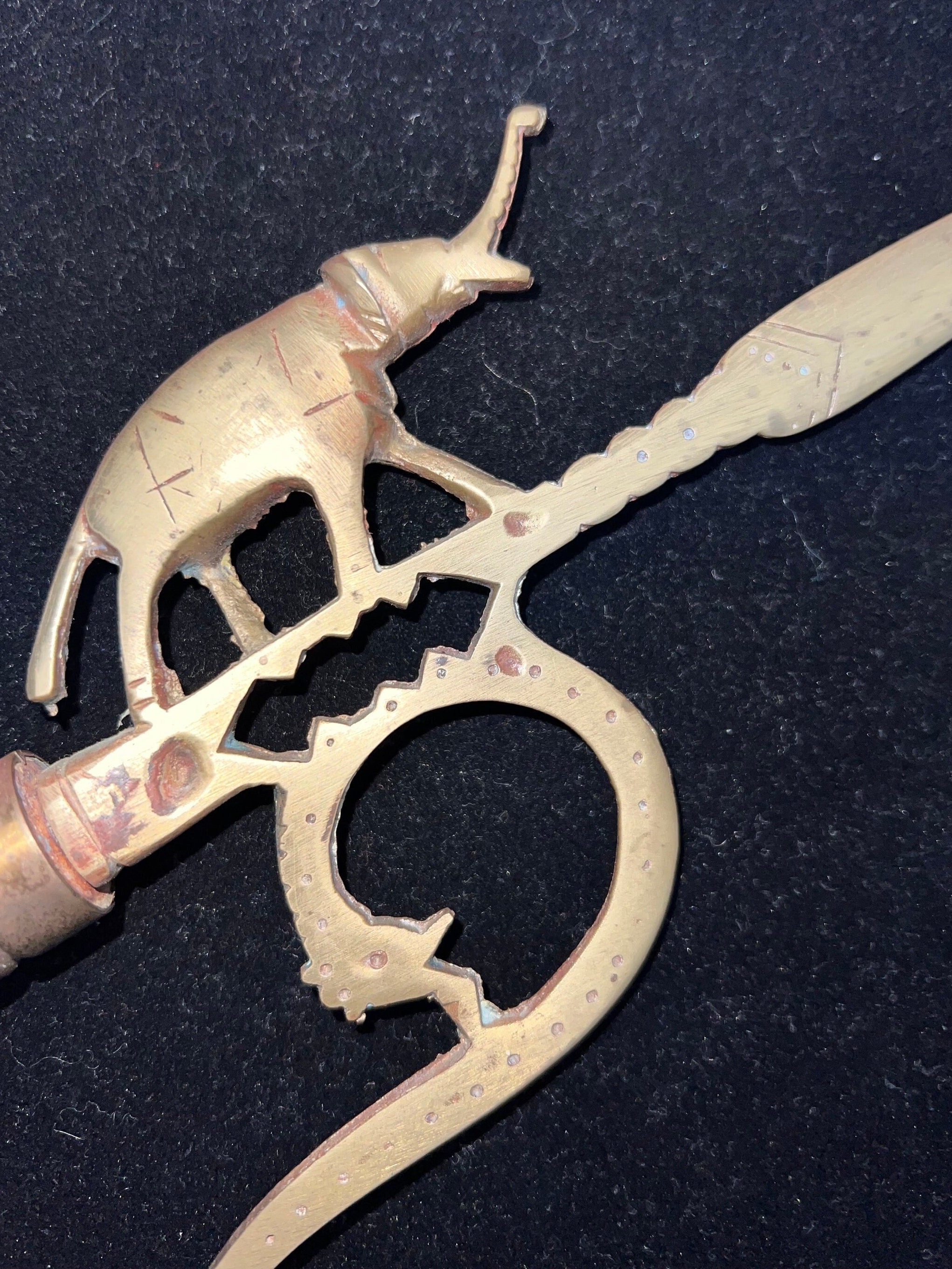 Rare, Vintage Elephant Ankush. Brass and Wood Spear. 19 Inches Long. - Etsy