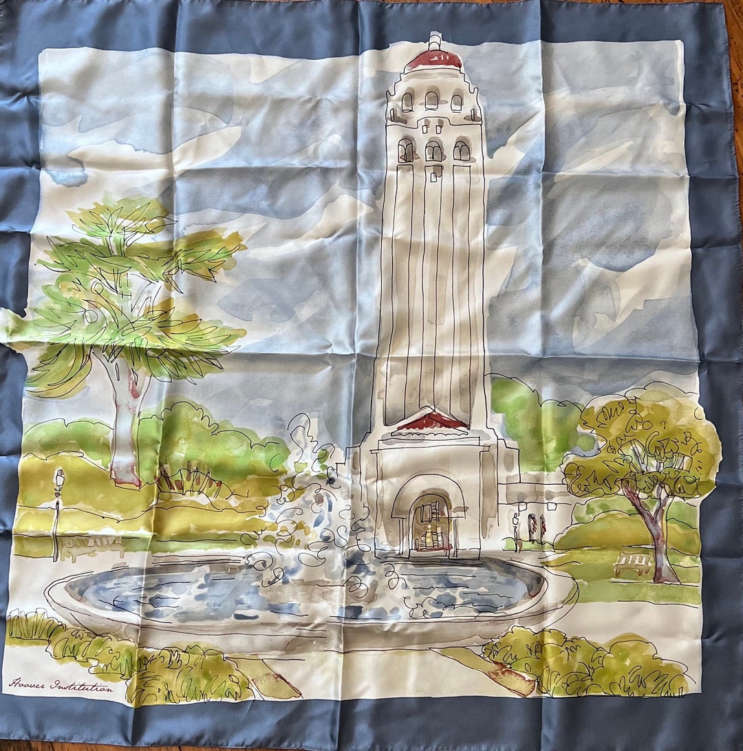 Authentic Stanford, Hoover Institution Silk Scarf. Vintage. - Etsy