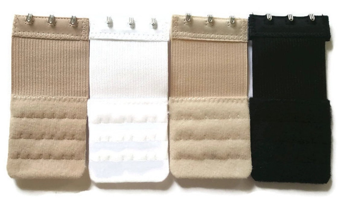 Set of 4 Narrow Bra Extenders 3 Hooks With Elastic Band Half | Etsy