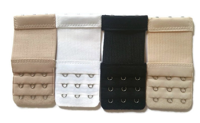 Set of 4 Narrow Bra Extenders 3 Hooks With Elastic Band Half - Etsy
