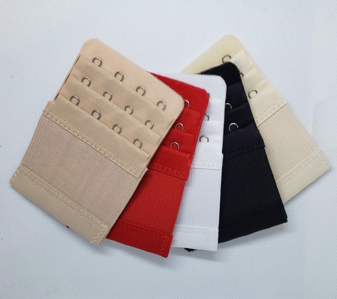 4 Hooks Narrow Bra Extenders Half Inch Spacing With Elastic Set of 5 - Etsy