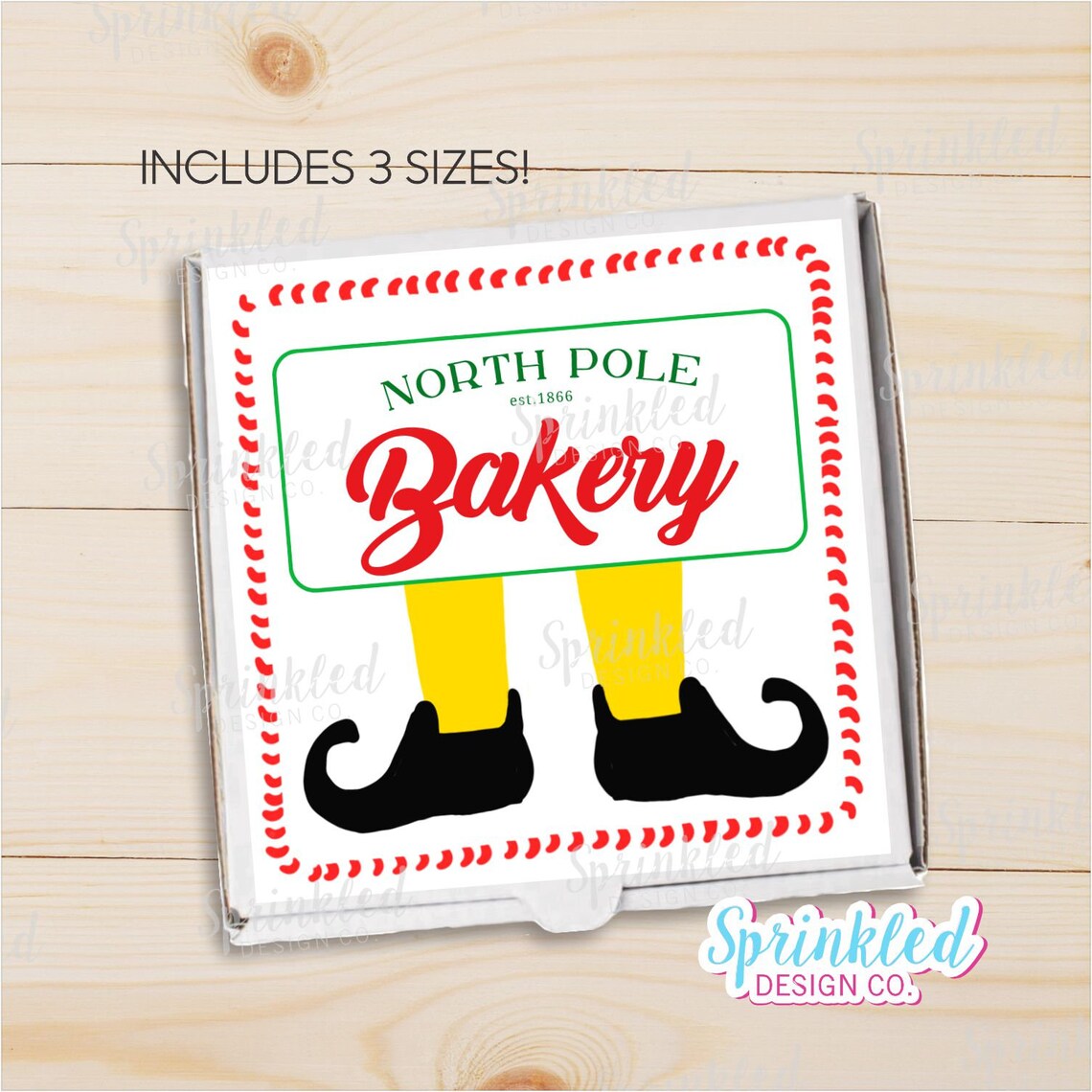 INSTANT DOWNLOAD I Mini North Pole Bakery I Elf Delivery I Box Label I ...