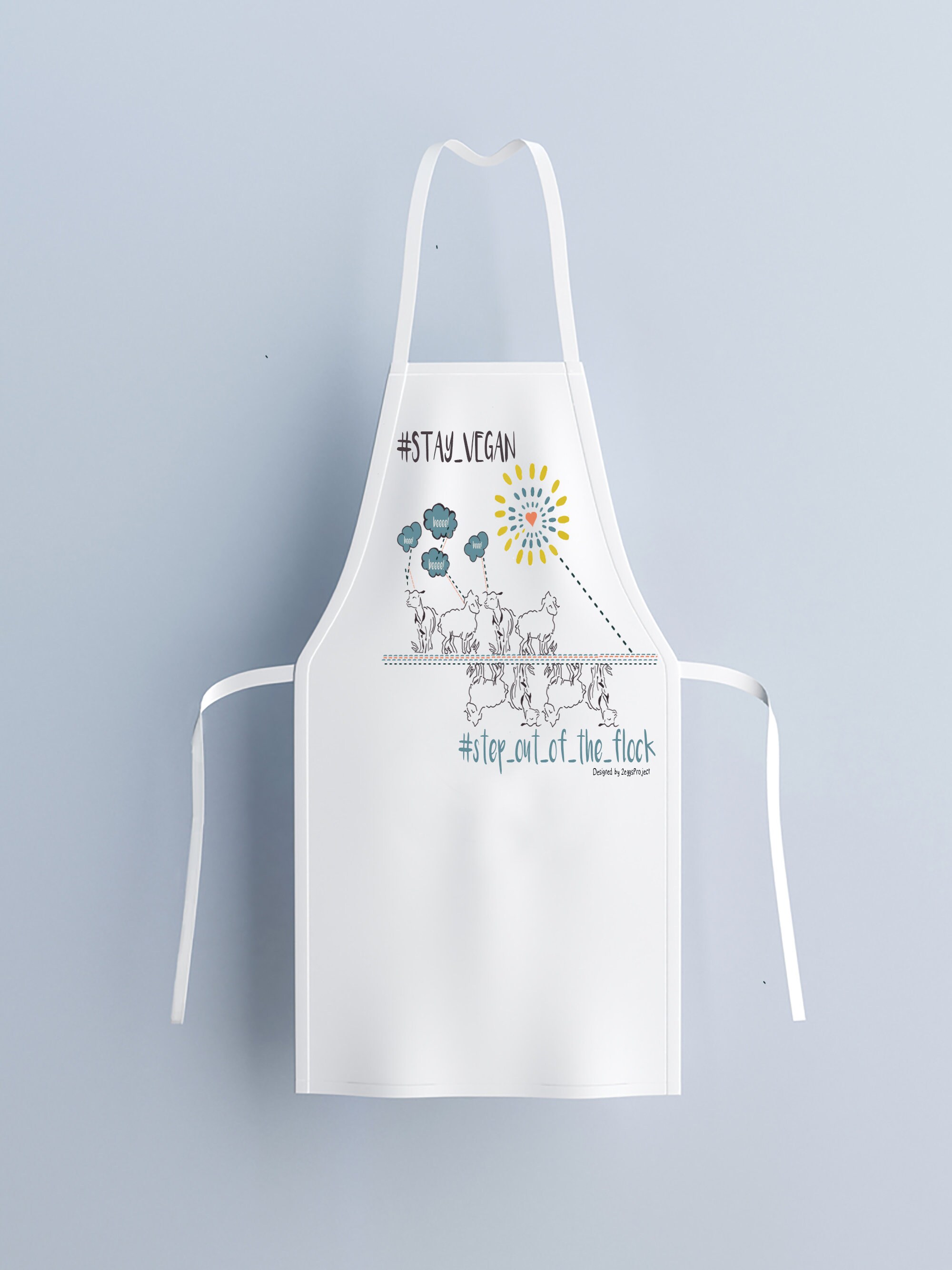 Full Kitchen Apron Gift for Vegan Made in Greece Cotton - Etsy