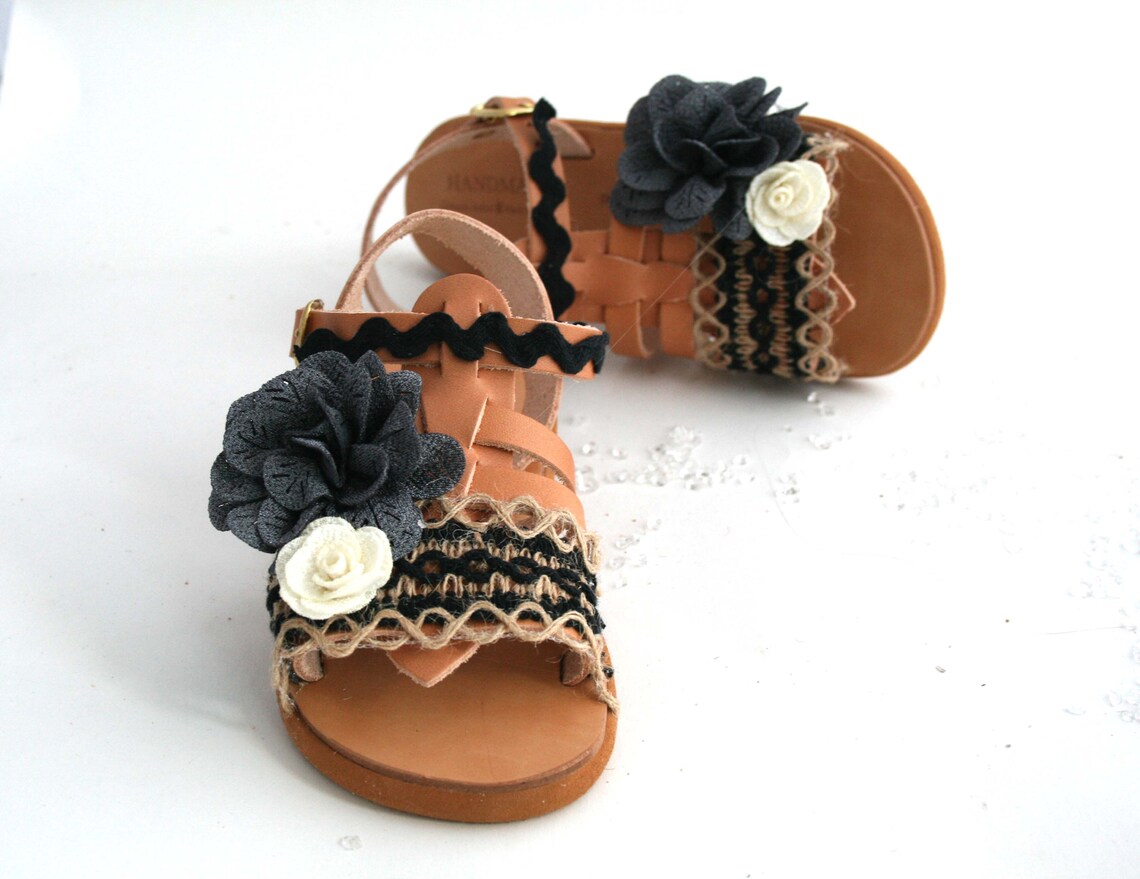 Girls Sandals Barefoot Toddler Little Girl Black Sandals - Etsy Singapore