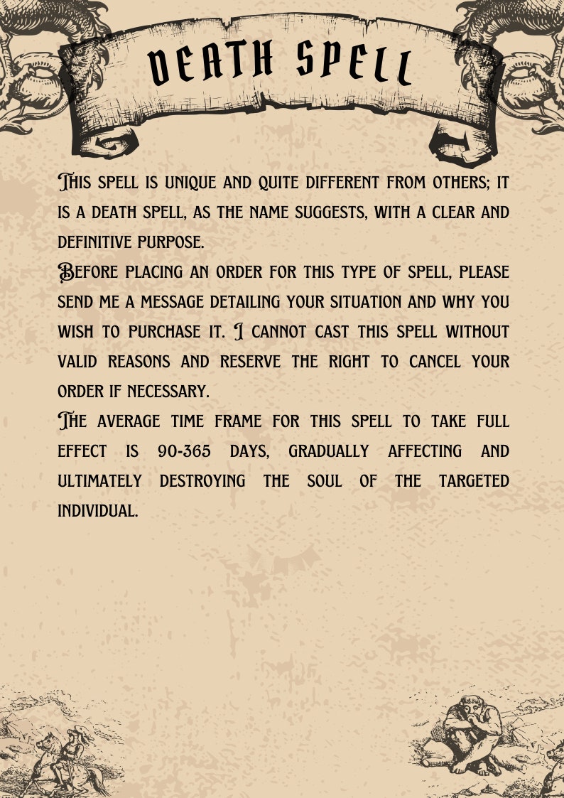 The Ultimate Death Spell Black Death Magic Vanquish and Destroy Your ...