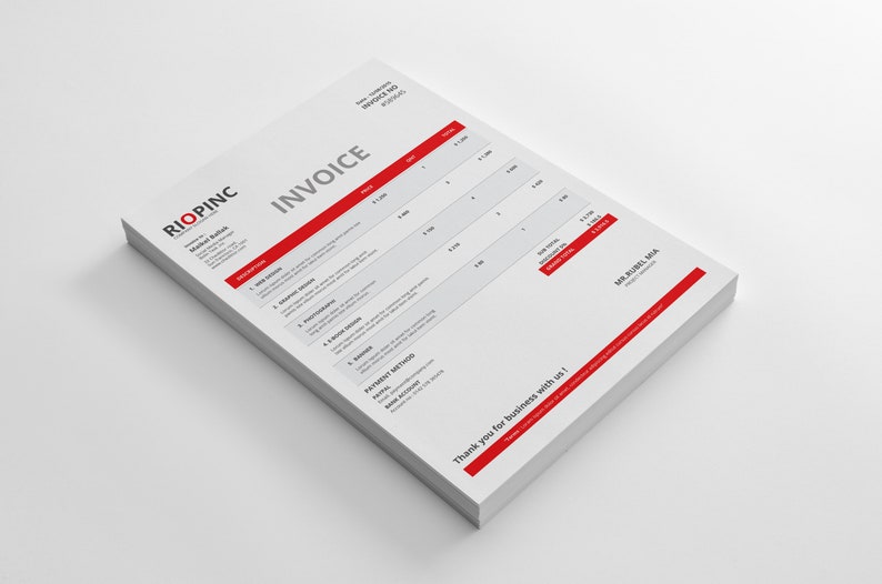 Invoice Template Design - Etsy