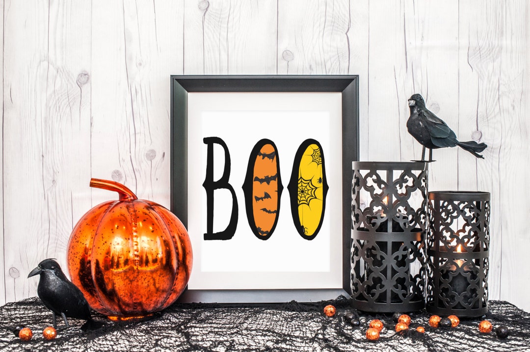 Boo, Halloween Printable, Digital Download, Halloween Decor, Printable ...