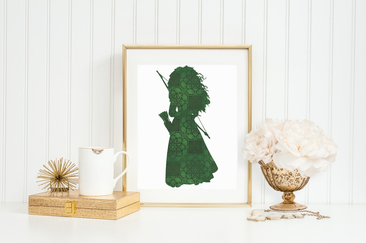 Merida Silhouette, Digital Download, Princess Silhouette, Brave Decor ...