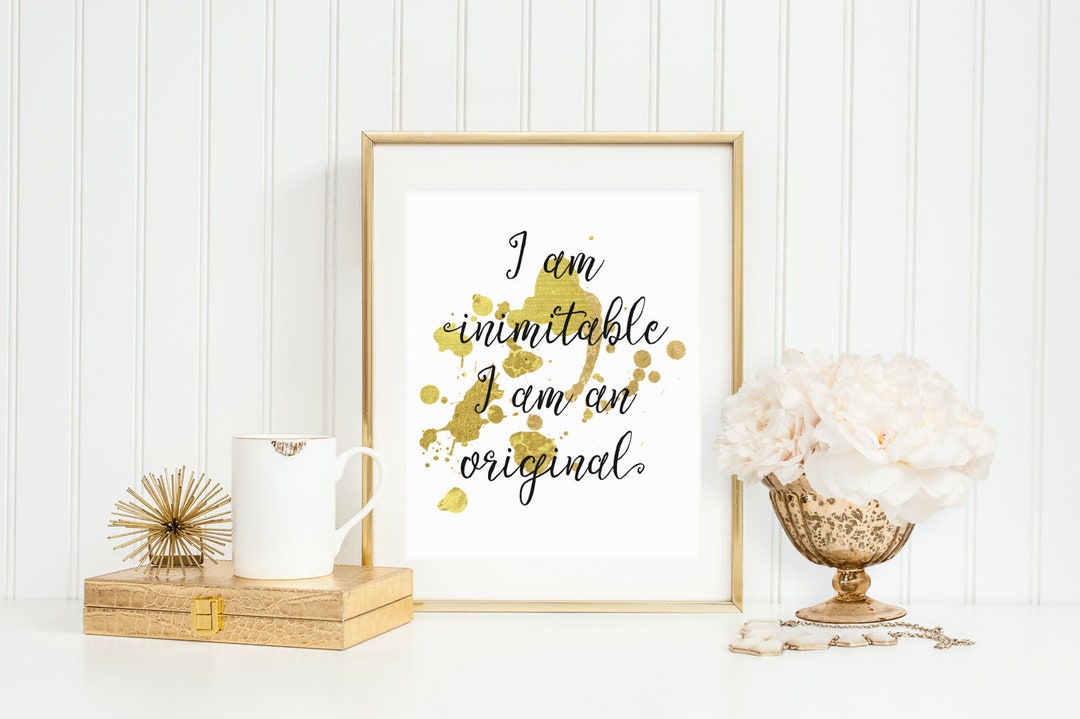 Hamilton Quote Print: "i Am Inimitable" Broadway Art (digital Download ...