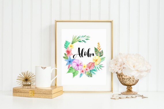Arte De Pared Aloha Para Imprimir Pantalones De Aloha Para Imprimir.