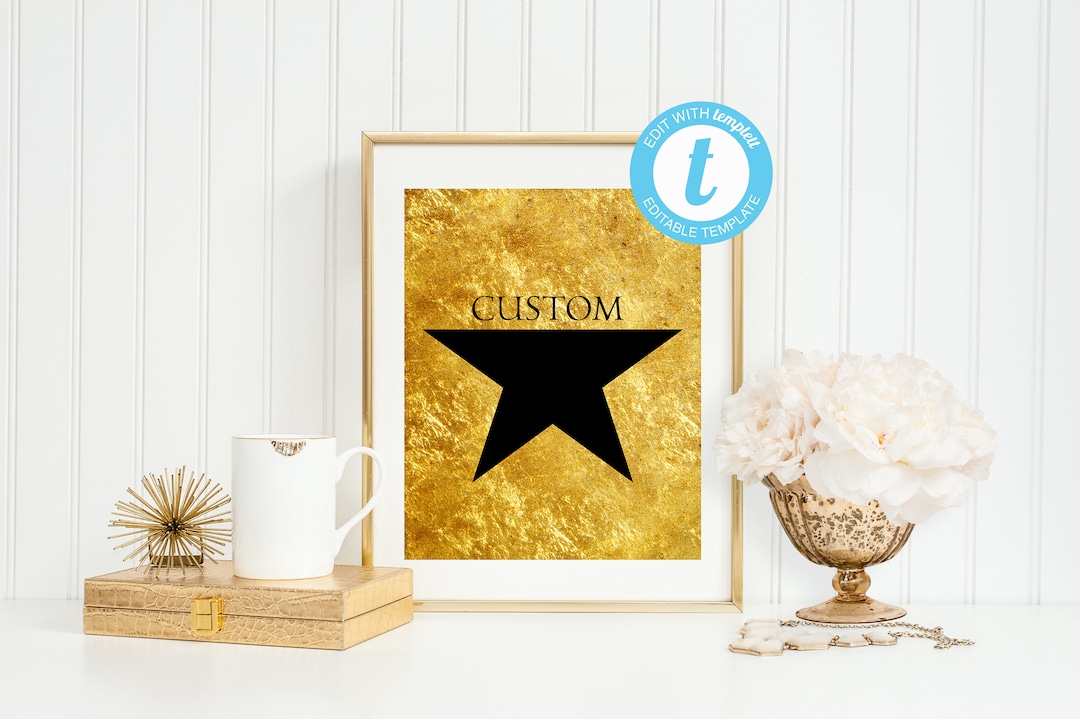 Custom Hamilton Print, Printable Wall Decor, Digital Download, Hamilton ...