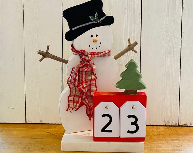Christmas Countdown Wood Blocks | Days Until | Christmas Decoration ...