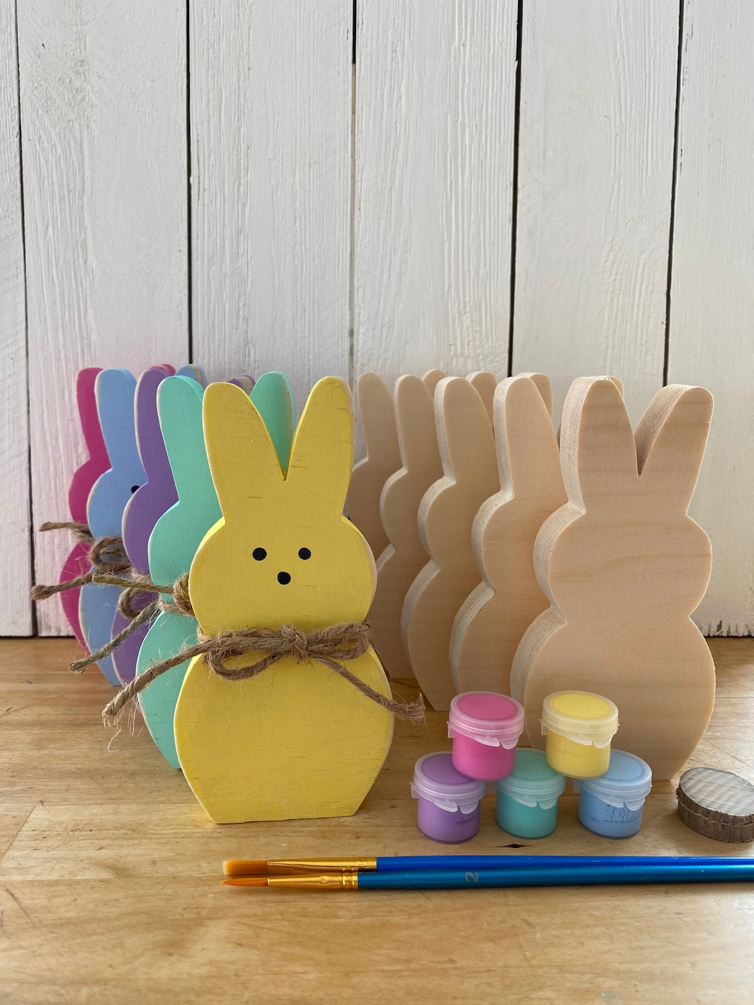 Easter Handmade Wooden Craft Kit for Kids, Easter Decor, Wood Hand Cut ...